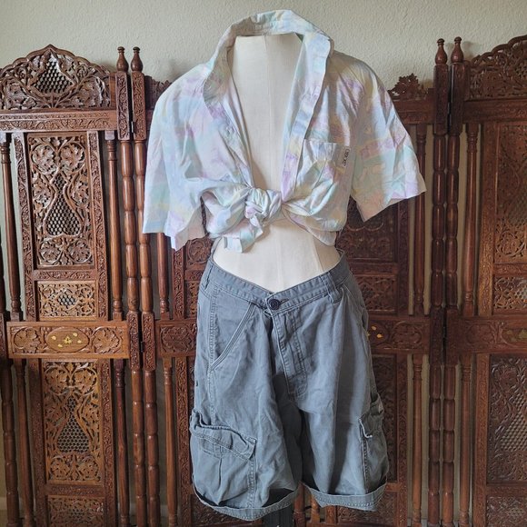 Wrangler | Shorts | Y2k Gray Wrangler Hero Velcro Cargo Pocket Shorts ...